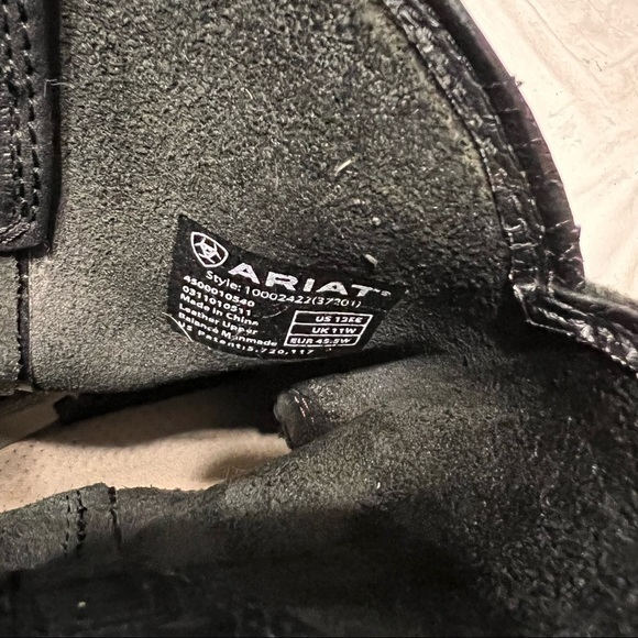 Ariat | Shoes | Ariat Black Ats Equipped Oil Slip Resistant Leather ...